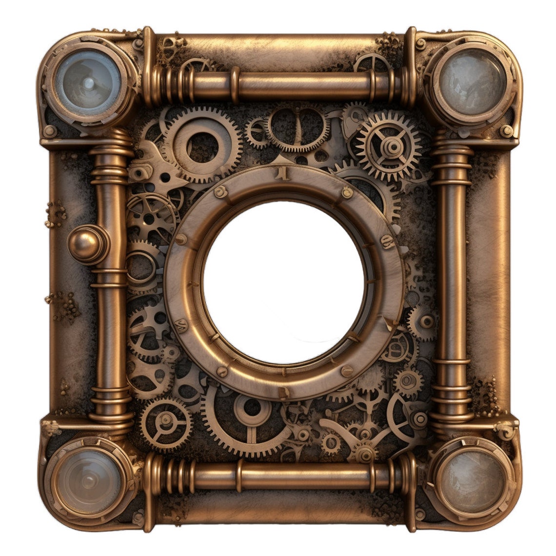 Steampunk Frames, High Quality Clipart, Instant Download, 300 Dpi ...