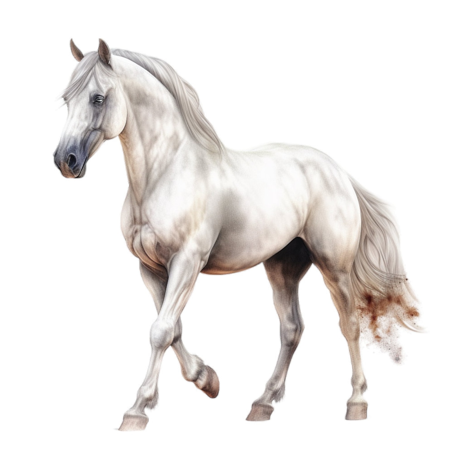 Graceful Arabian Horse Clipart Set - Instant Download for Paper Crafts ...