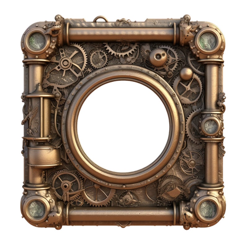 Steampunk Frames, High Quality Clipart, Instant Download, 300 Dpi ...