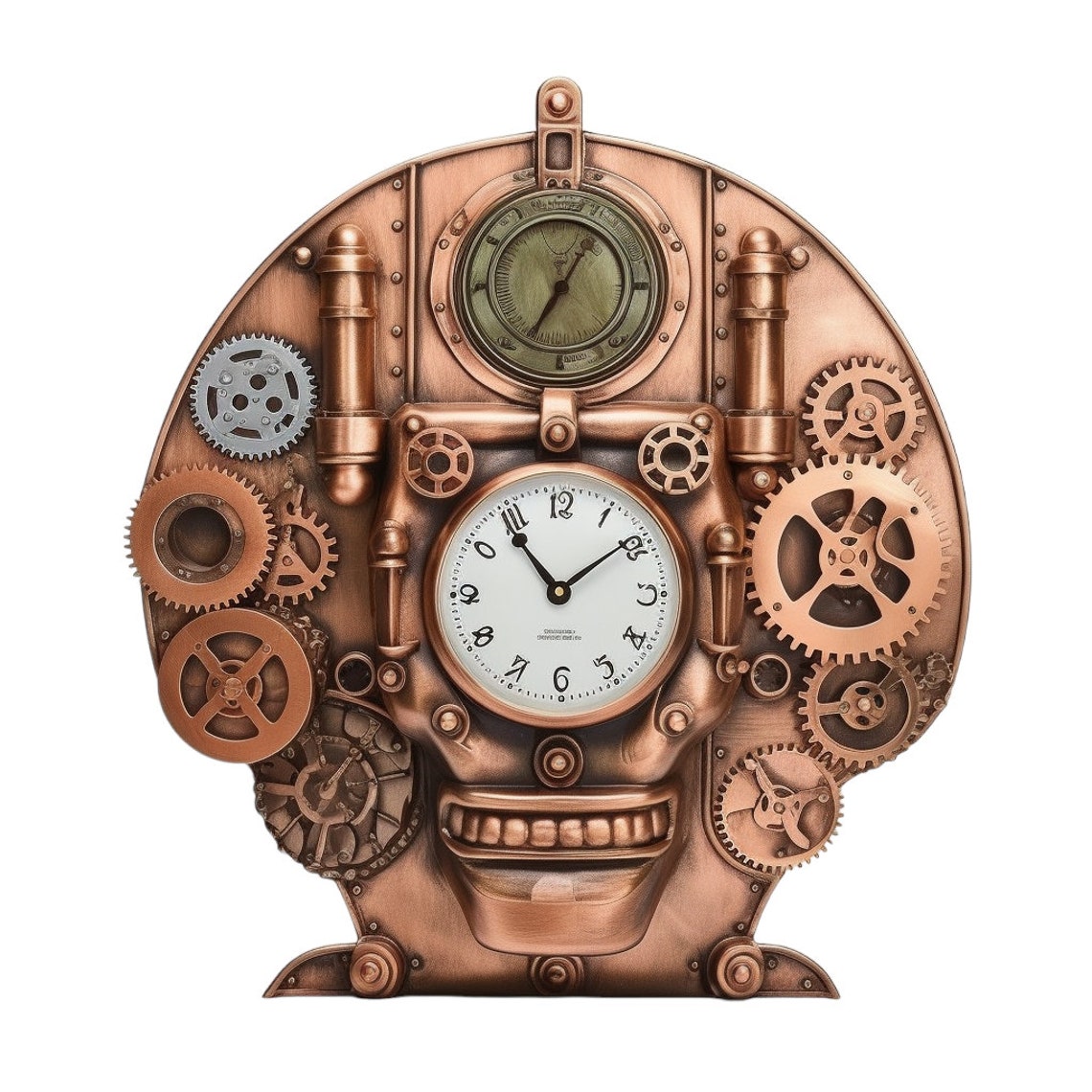 Steampunk Clock Clipart Instant Download Digital Transparent PNG Images ...