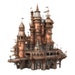 Steampunk Castles With Towers Clipart Instant Download Digital Transparent PNG Images Fantasy ...
