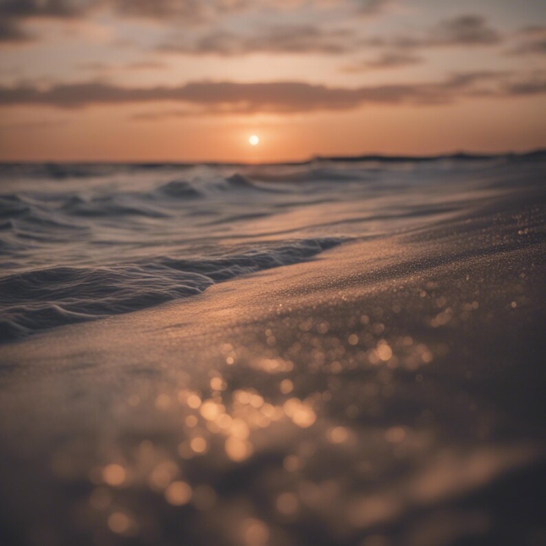 12 Sea Beach Sunset Digital Scrapbook Background Paper Digital ...