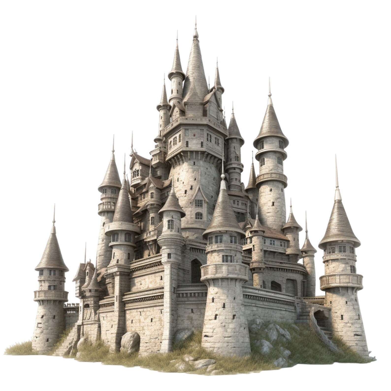 Fantasy Castle Clipart Bundle 10 High Quality Transparent PNG Images ...