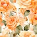 Watercolor Peach Roses Digital Paper Seamless Designs Ten Colorful ...