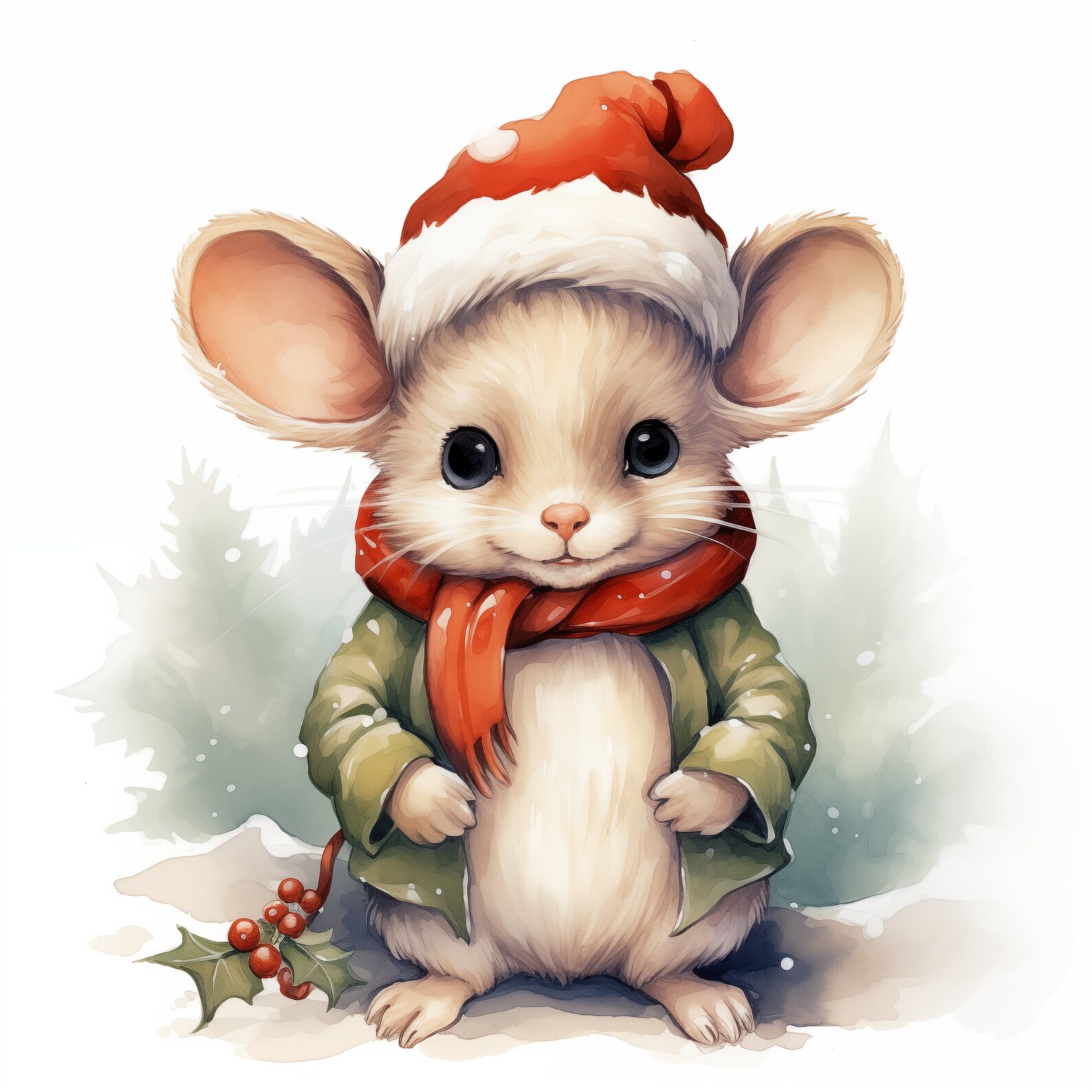 Christmas Mice Clipart Bundle Christmas Mouse - 16 High Quality Jpgs ...