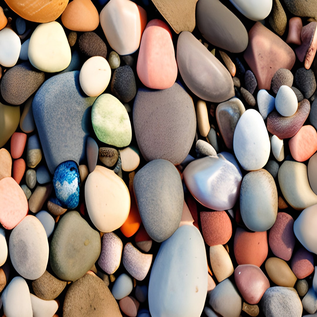 Beach Pebble Digital Tile Pattern Beach Pebble Scene Background ...