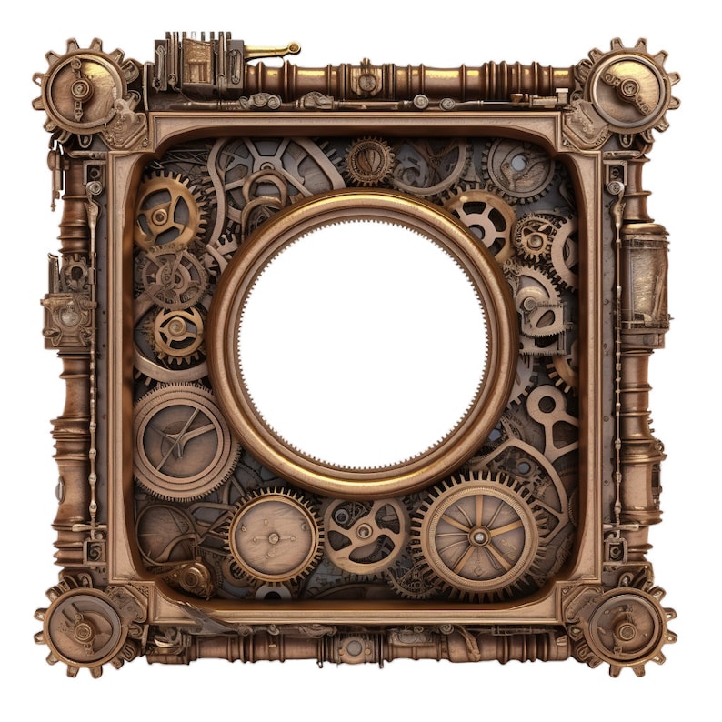 Steampunk Frames, High Quality Clipart, Instant Download, 300 Dpi ...