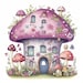 Whimsical Mushroom Fairy House Clipart Bundle 10 High Quality ...