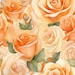 Watercolor Peach Roses Digital Paper Seamless Designs Ten Colorful ...