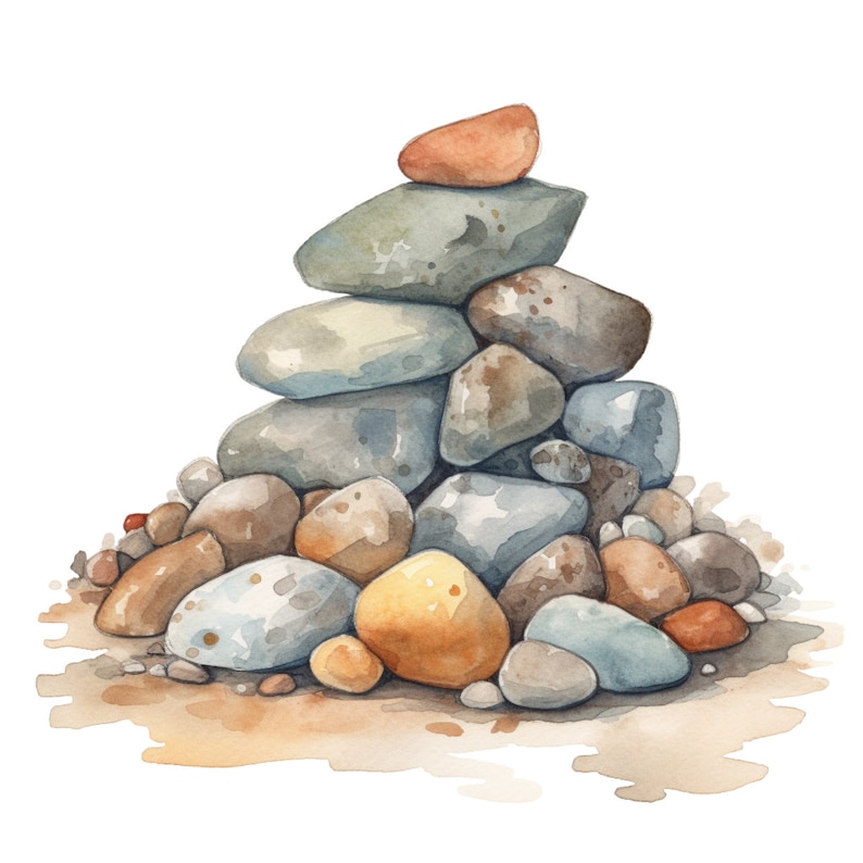 Beach Pebbles Clipart - 10 PNG Images, Digital Download, Commercial Use ...