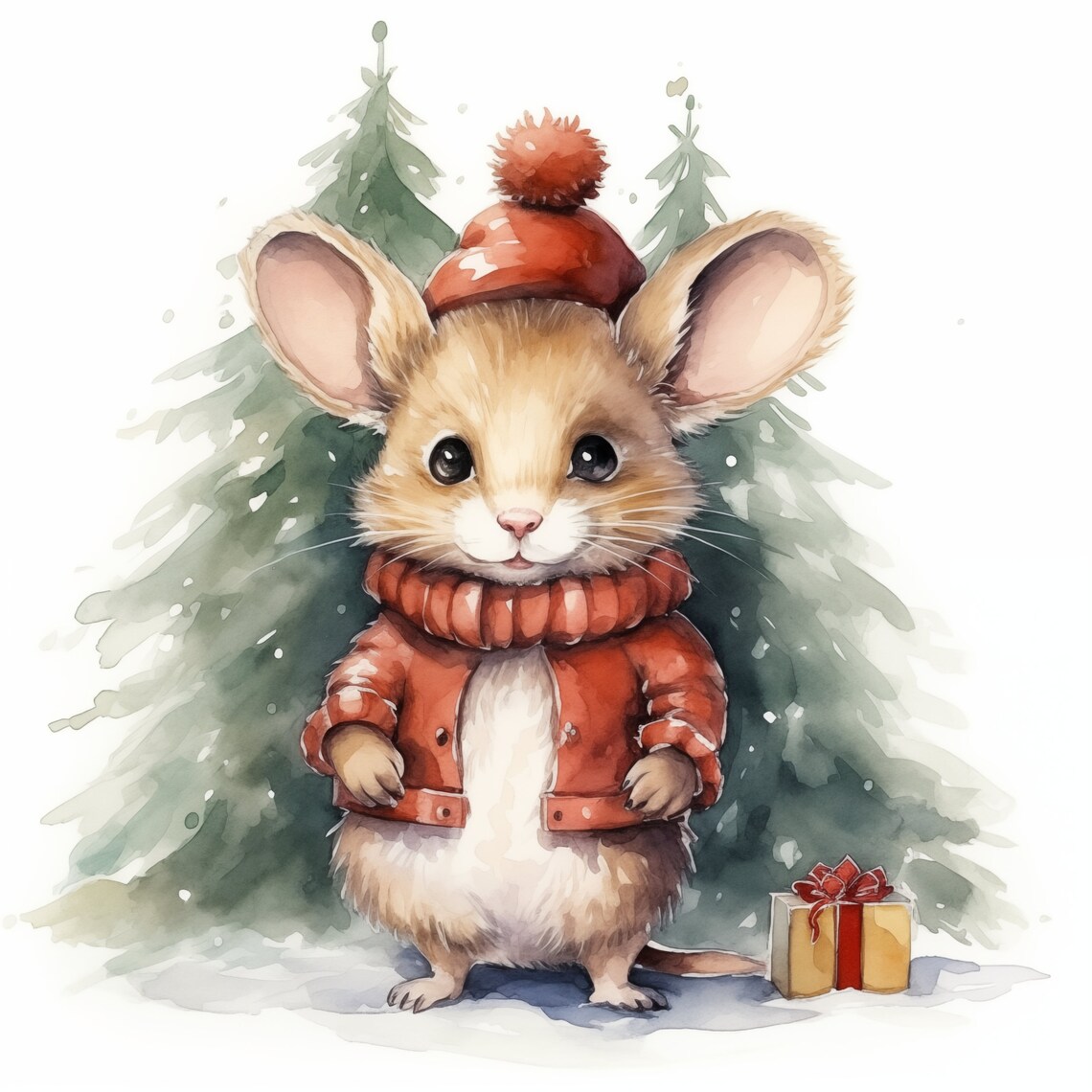 Christmas Mice Clipart Bundle Christmas Mouse 16 High Quality Jpgs ...