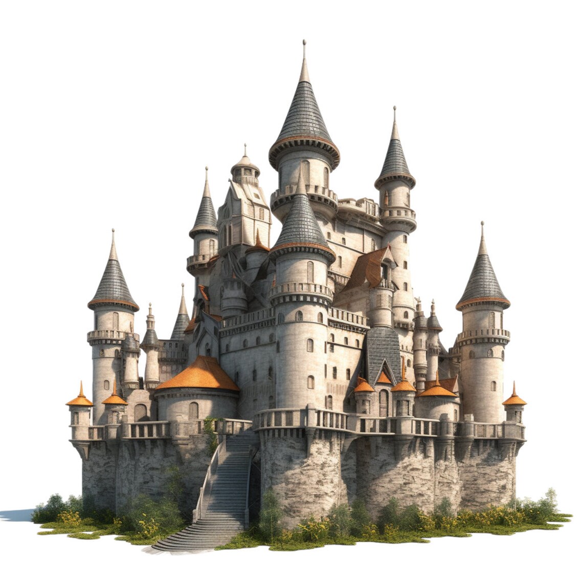 Fantasy Castle Clipart Bundle 10 High Quality Transparent PNG Images ...