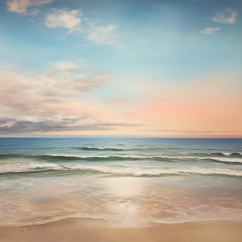 10 Sea Beach Sunset Digital Scrapbook Background Paper Digital ...