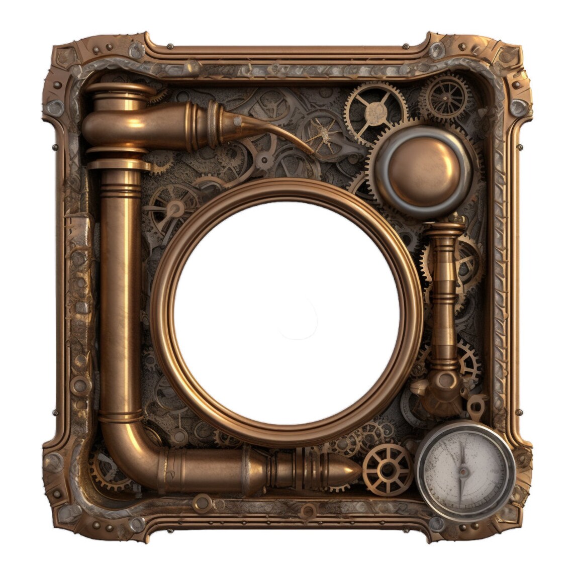 Steampunk Frames, High Quality Clipart, Instant Download, 300 Dpi ...