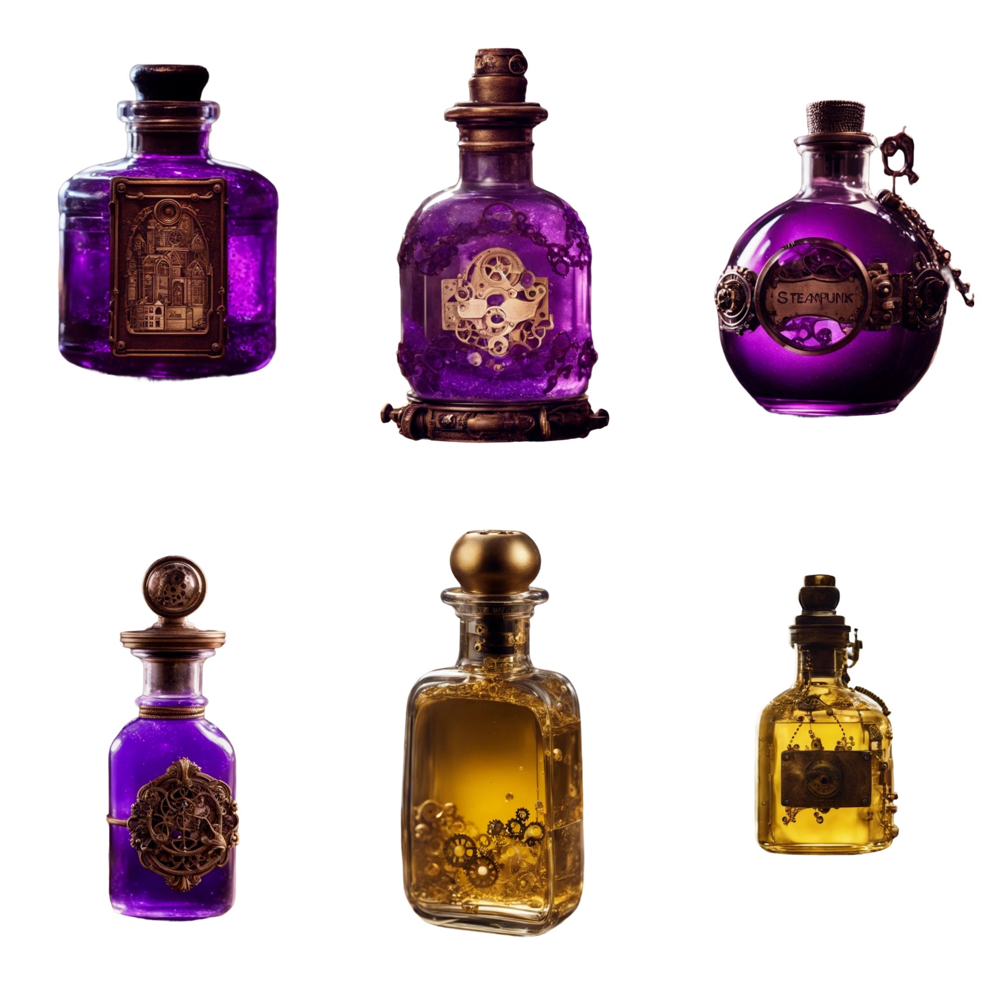 Enchanting Steampunk Potion Bottles - Altered Art for Magical Junk ...