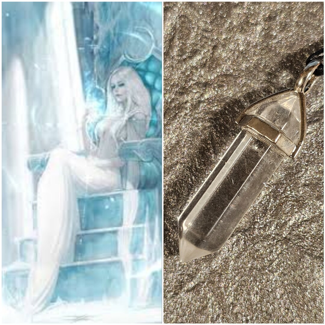 Female Ice Djinn Spirit Companion, Spirit Vessel Necklace - Etsy