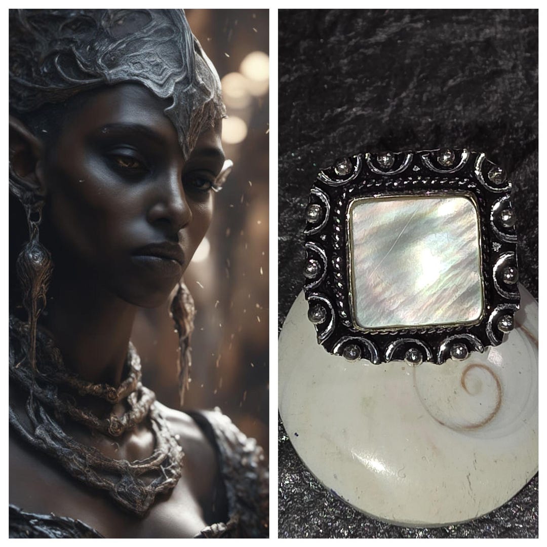 Ethiopian Vampire Queen "ajani" Spirit Companion, Spirit Vessel Ring ...