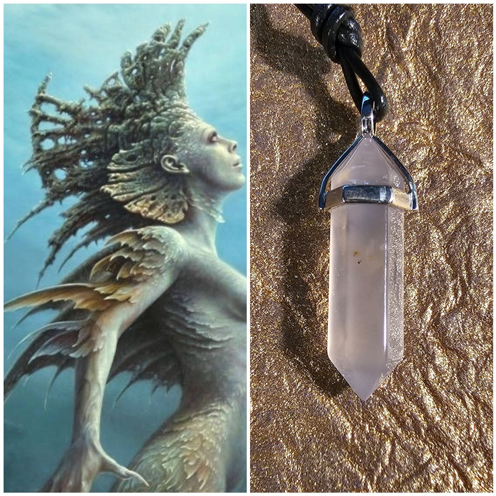 Atlantean Mermaid Spirit Companion, Spirit Vessel Necklace