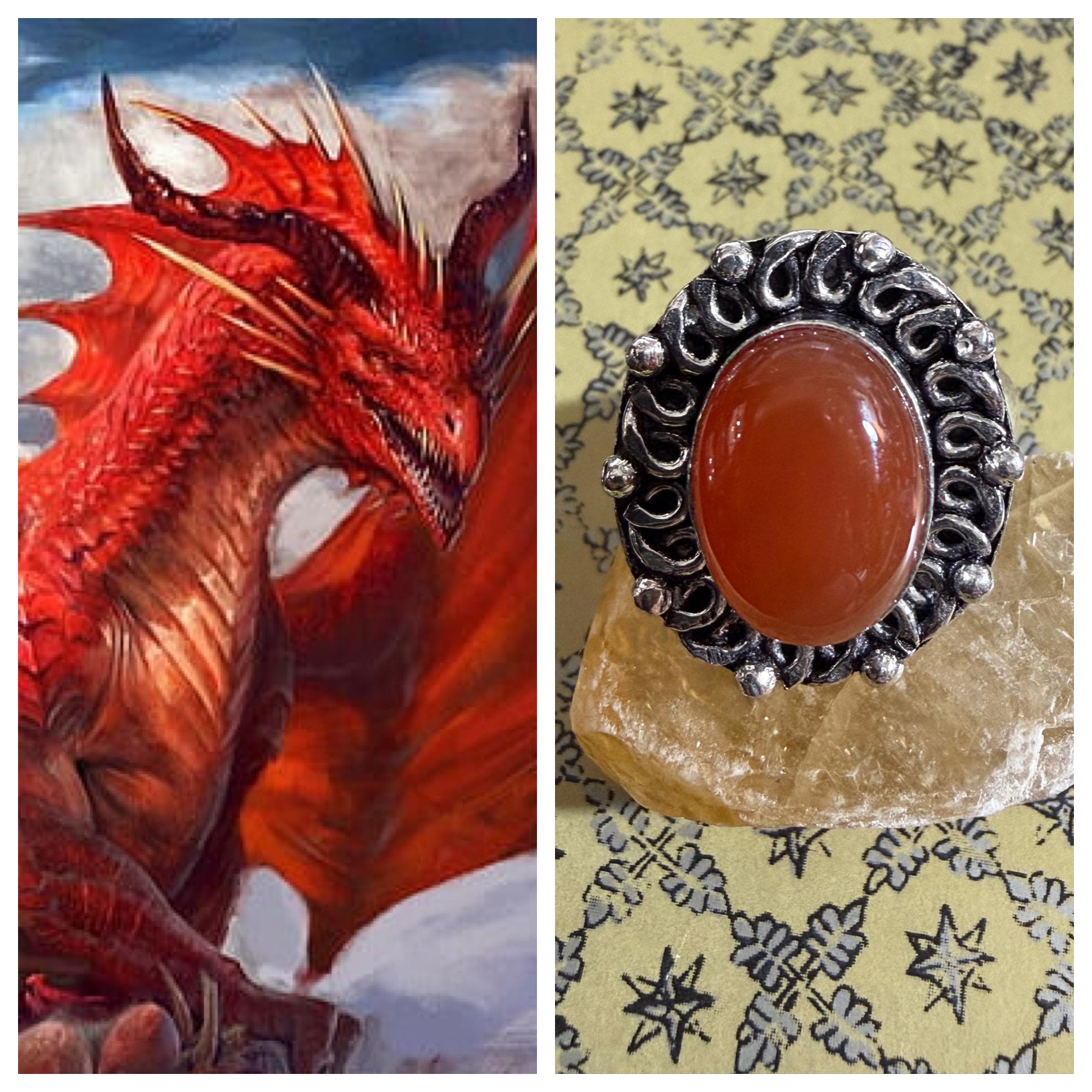 Female Fire Dragon Aflerna Living Entity Companion, Spirit Vessel Ring ...