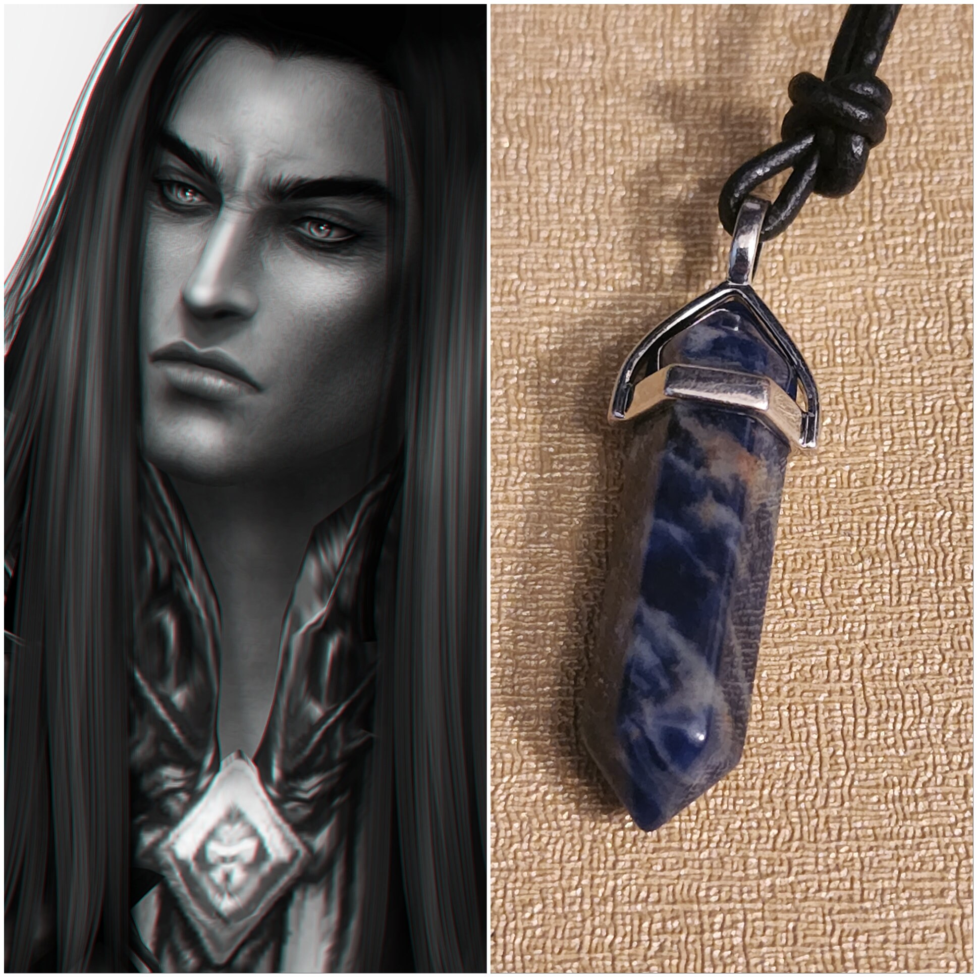Tiefling Incubus Spirit Companion, Spirit Vessel Necklace