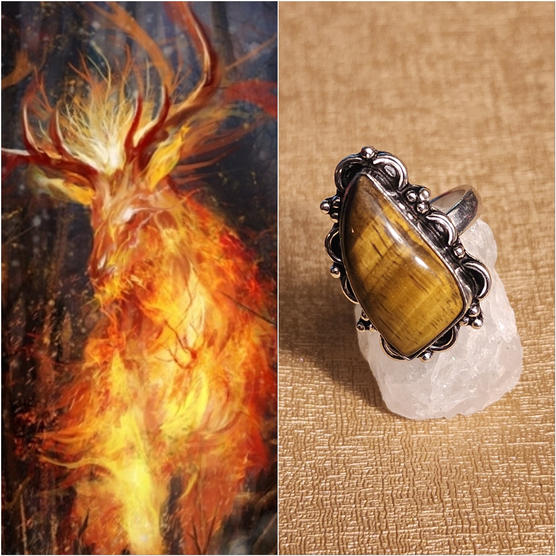 Forest Fire Elemental Spirit Companion, Spirit Vessel Ring