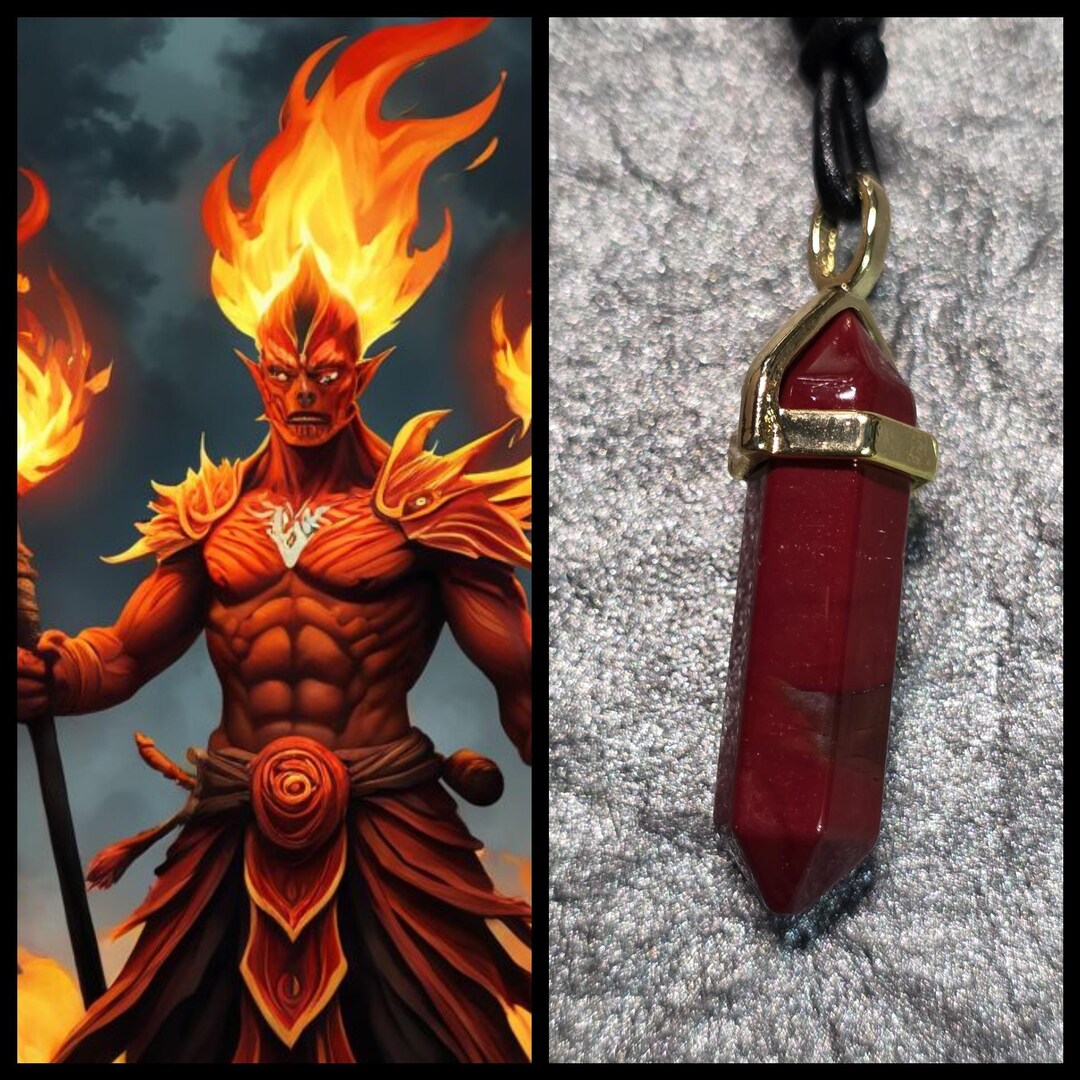 Fire Djinn "salforic" Spirit Companion, Spirit Vessel Necklace, Tier 1 ...