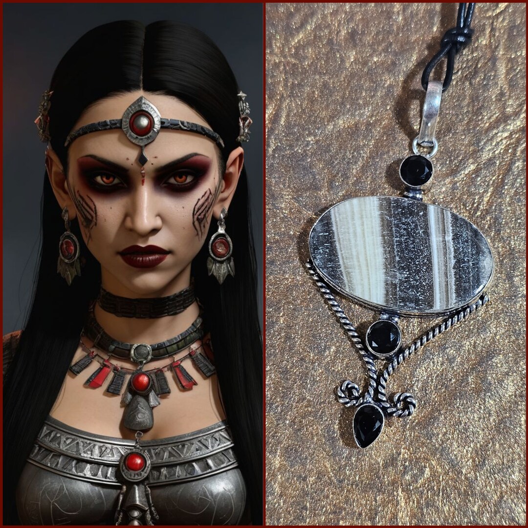 Aztec Vampire Queen Spirit Companion, Spirit Vessel Necklace - Etsy