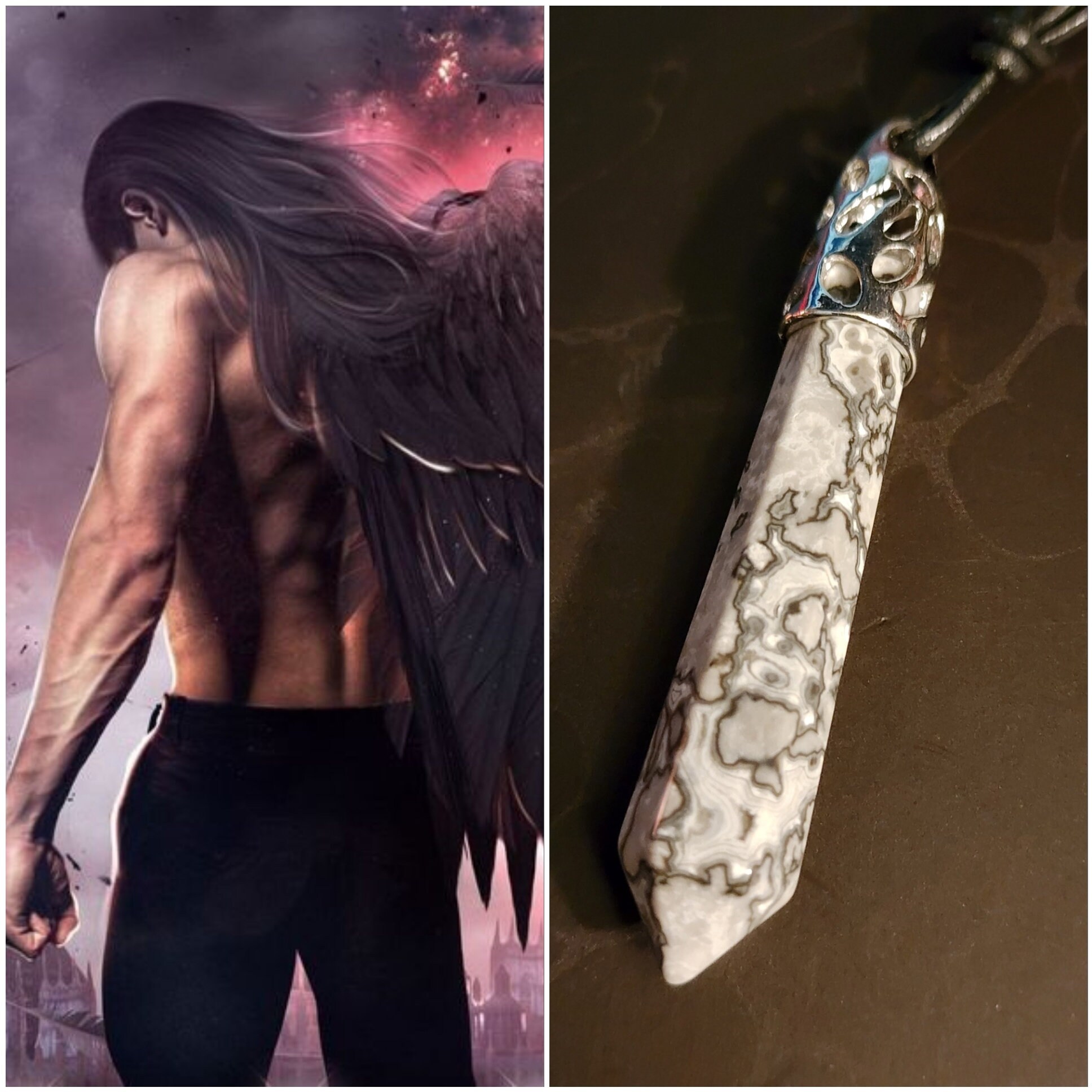 Fallen Angel Spirit Companion, Haunted Necklace