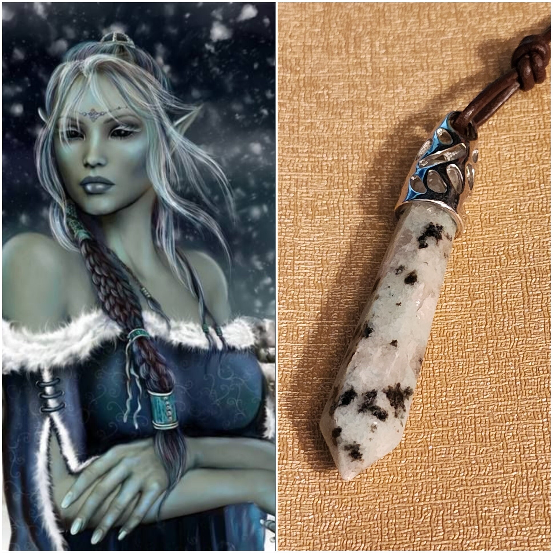 Female Black Artes Sidhe, Spirit Companion, Spirit Vessel Necklace