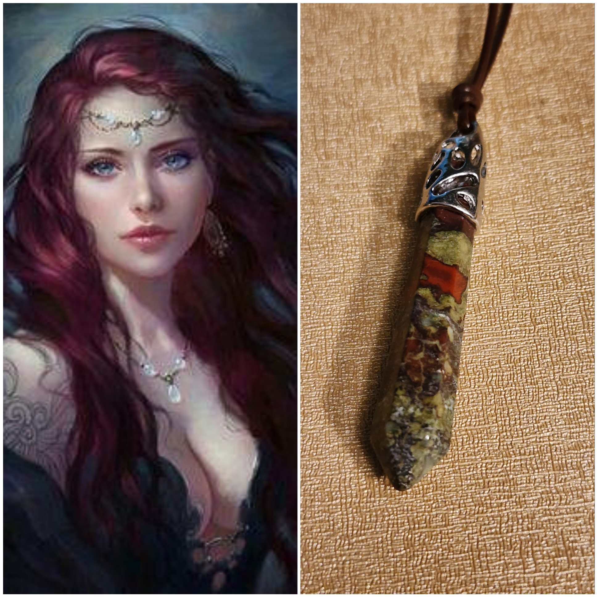 Baobhan Sith Scottish Vampiric Succubus Spirit Companion, Spirit Vessel Necklace