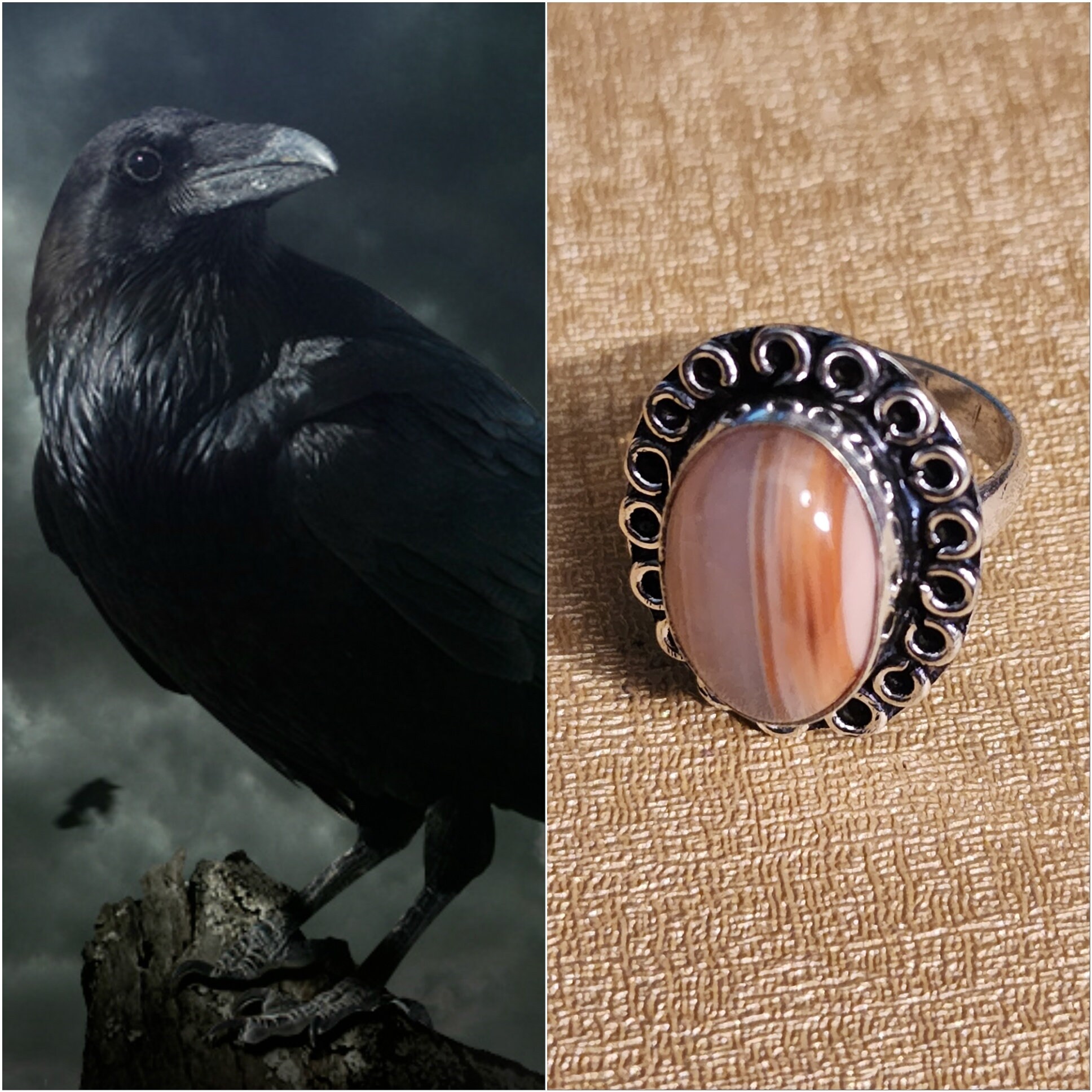Female Raven Spirit Companion, Haunted Ring