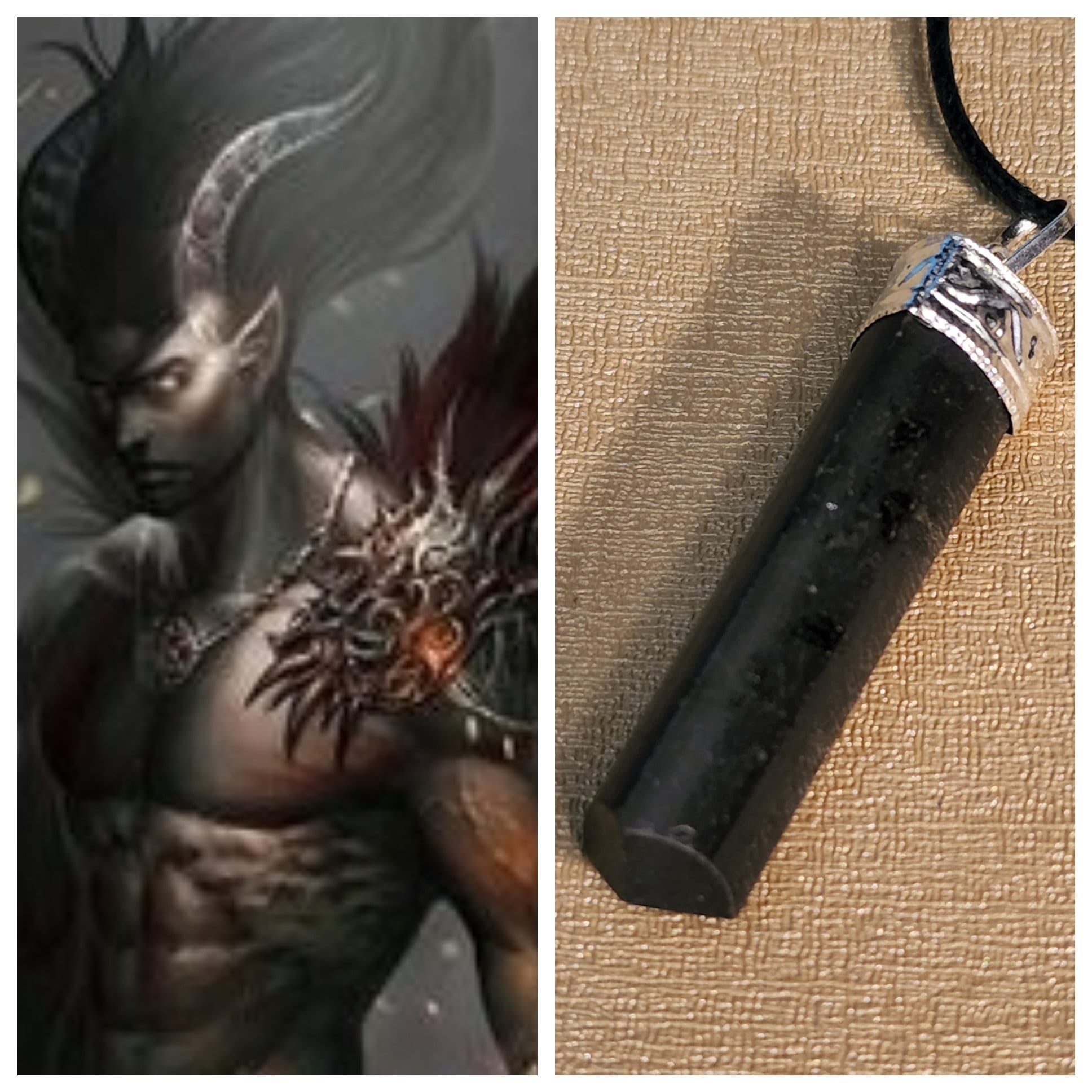 Fallen Angel Incubus Hybrid Spirit Companion, Haunted Necklace