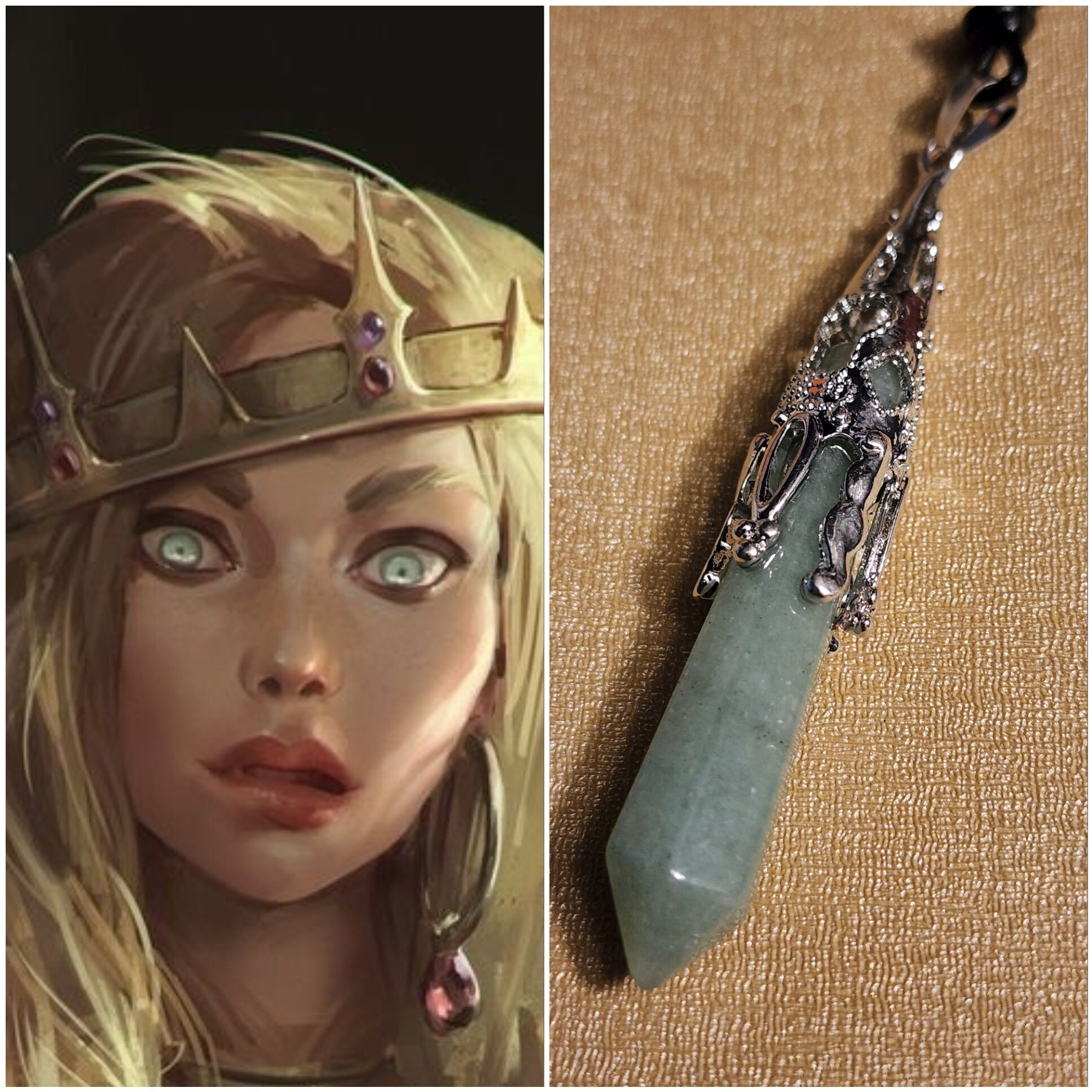 Female Black Artes Sidhe, Spirit Companion, Spirit Vessel Necklace