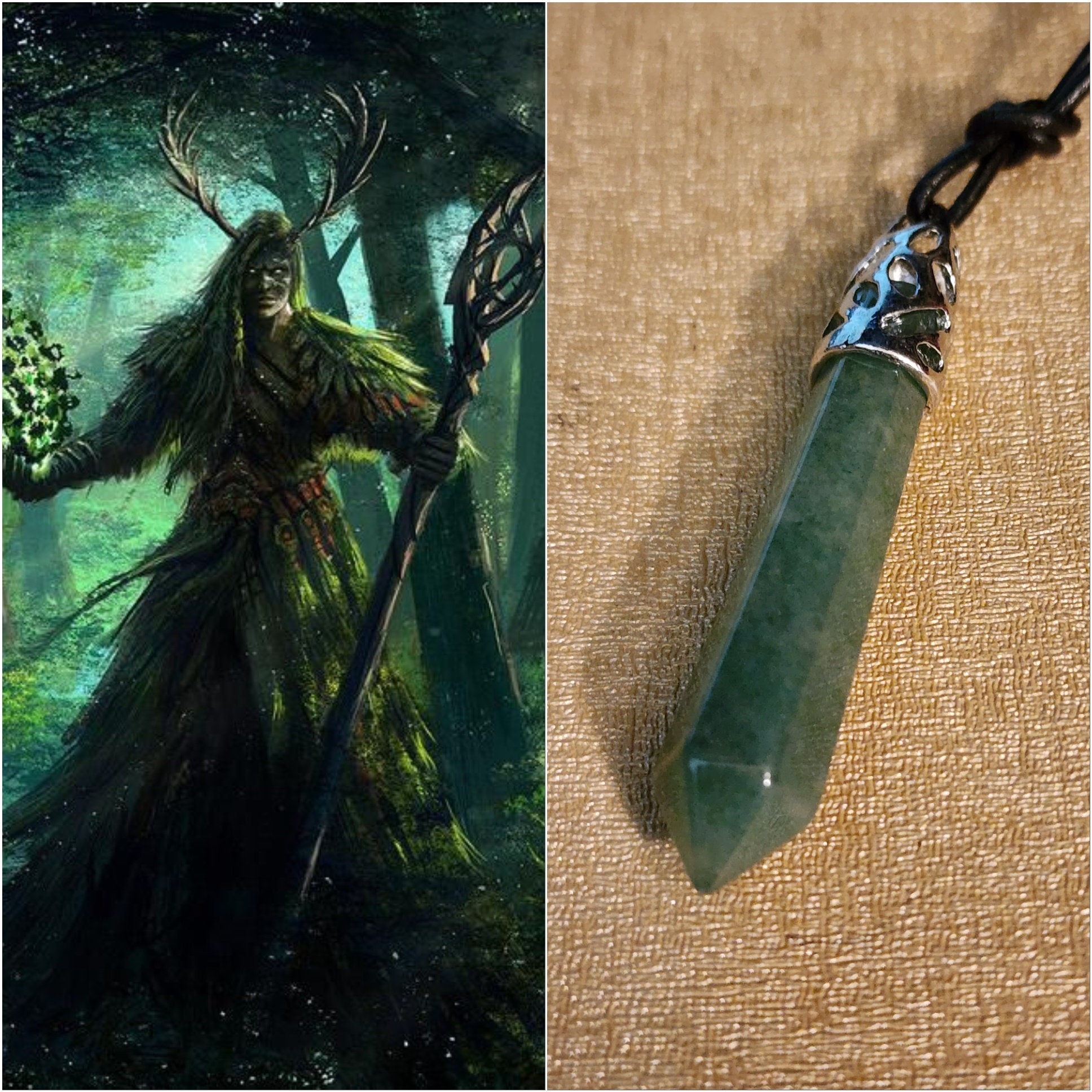 Male Woodland Elf Spirit Companion, Haunted Necklace