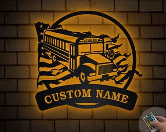 Bus Metal Wall Art - Etsy