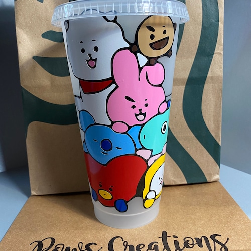 BTS/BT21 Starbucks Cup - Etsy