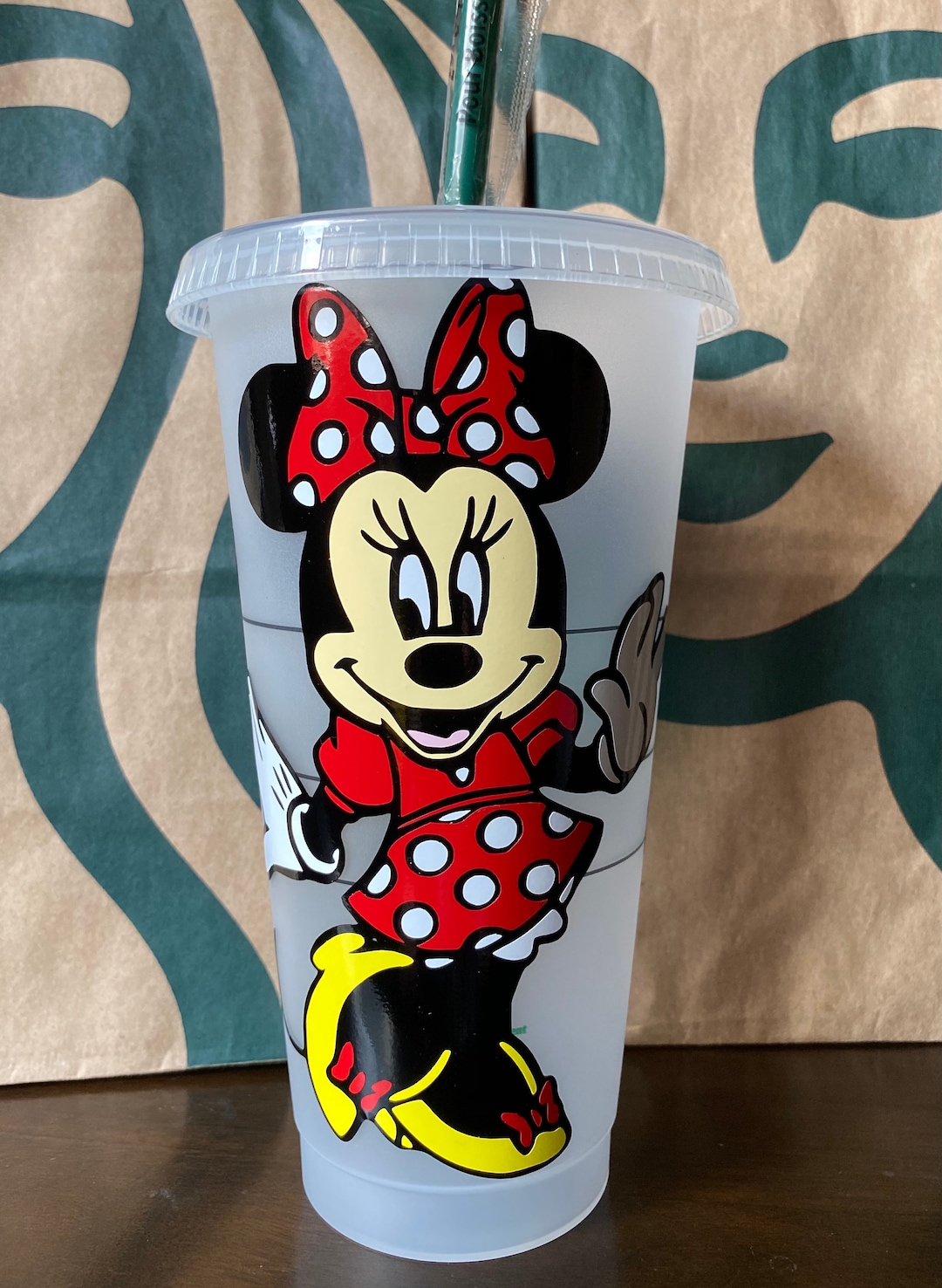 Custom Minnie Mouse Starbucks Reusable Cold Cup Venti 24oz With Name - Etsy