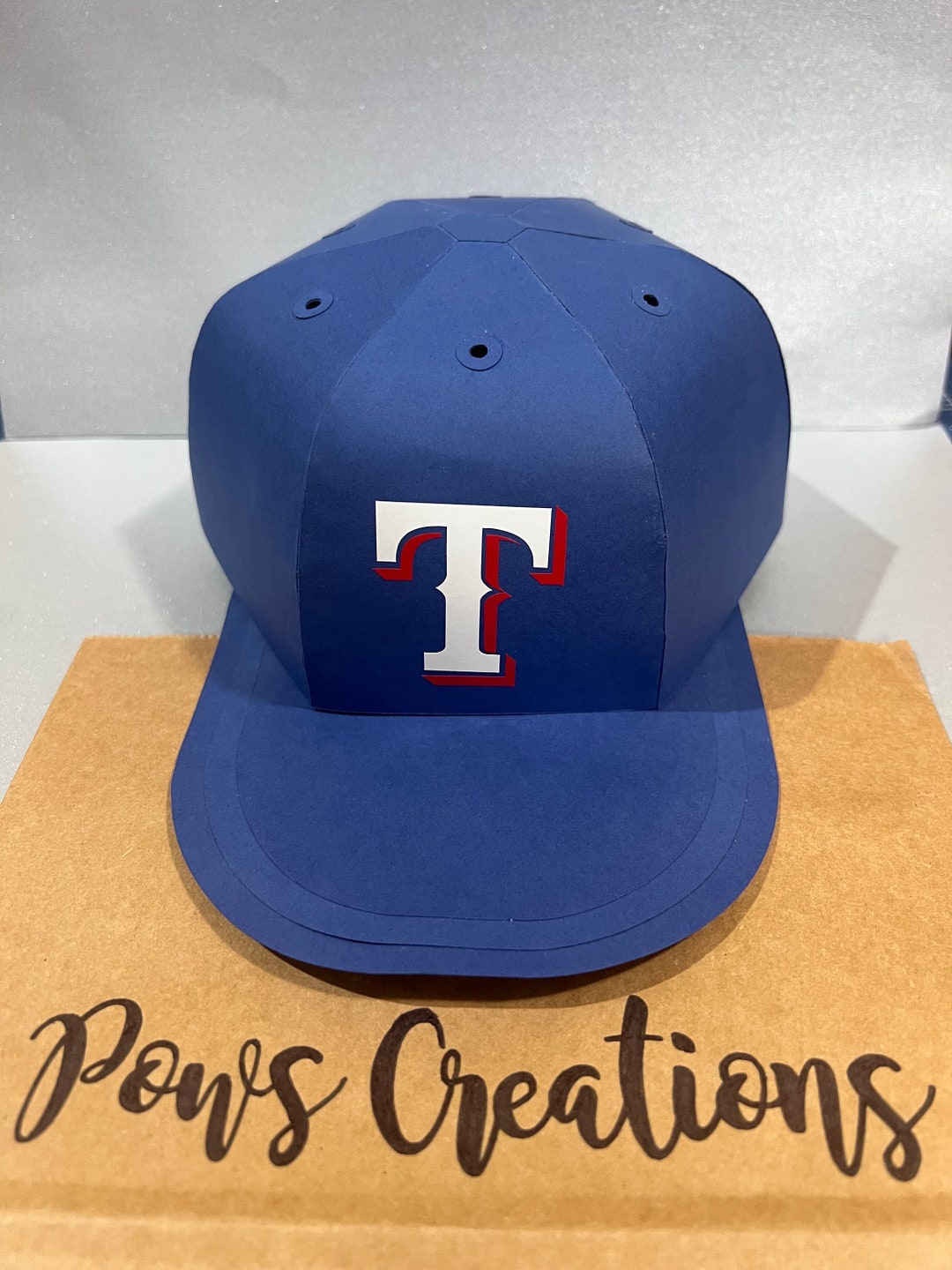 Custom Texas Rangers Small Baseball Cap Box Handmade / Cardstock Box ...