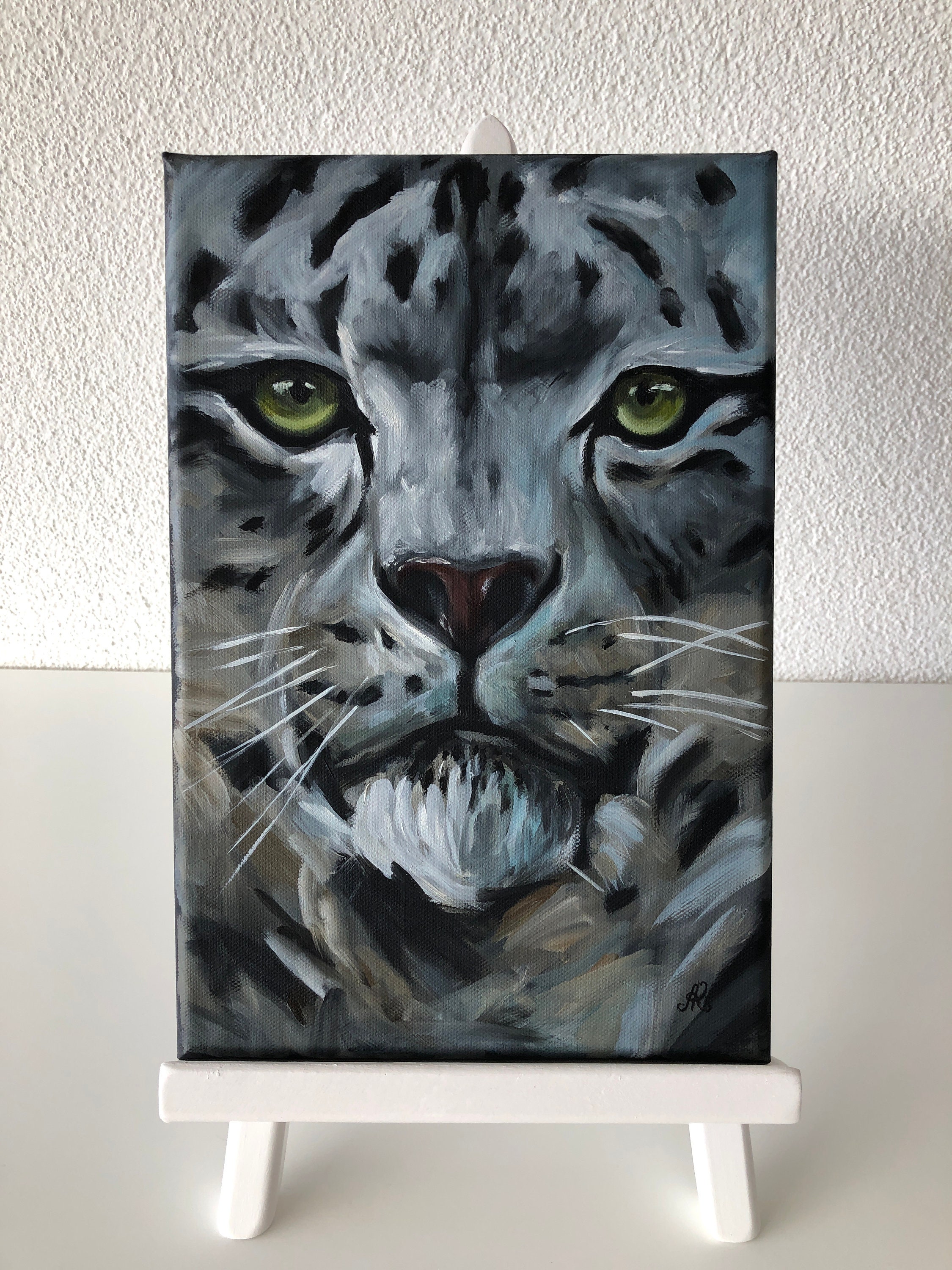 Original Painting Snow Leopard Wall Art Decor, Wildlife Artwork - Etsy ...