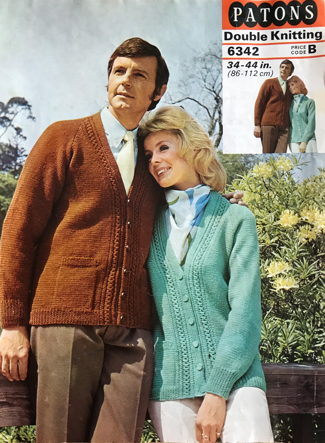 Vintage Knitting Pattern - Patons 6342 Cardigan DIGITAL PDF Download - Etsy