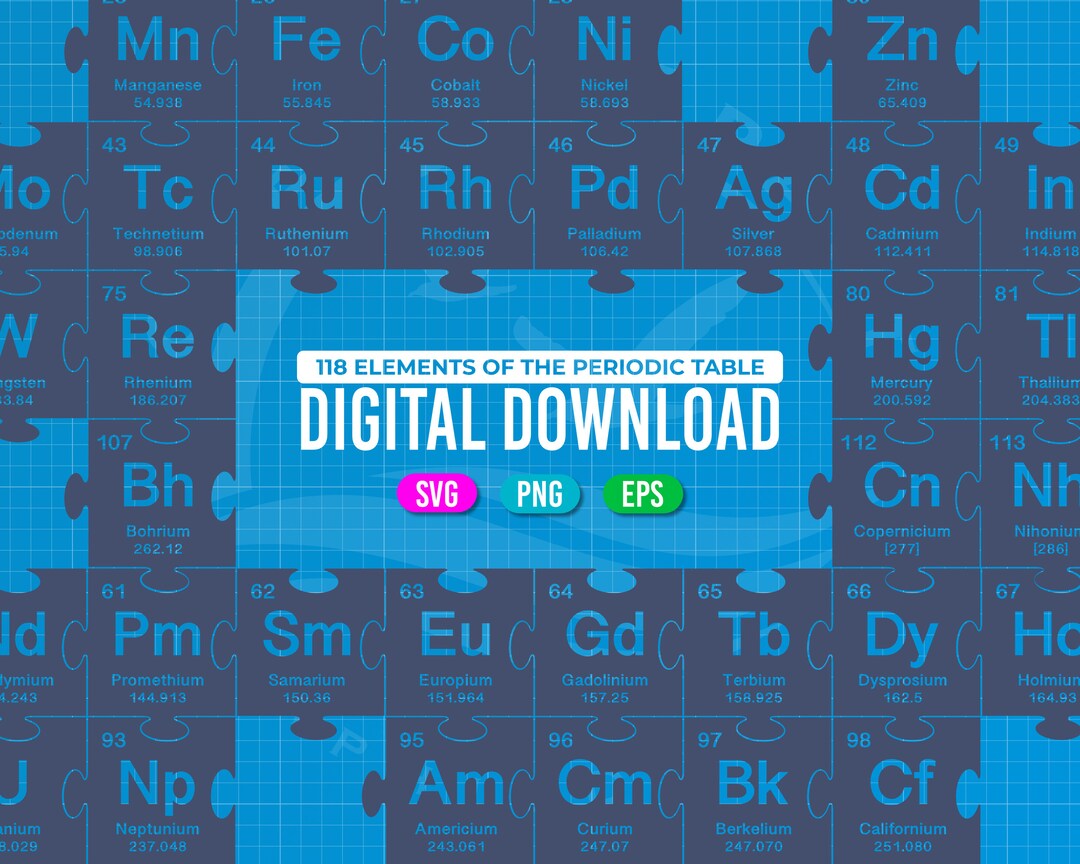 Periodic Table Puzzle Elements Svg Files - Periodic Table Alphabet ...