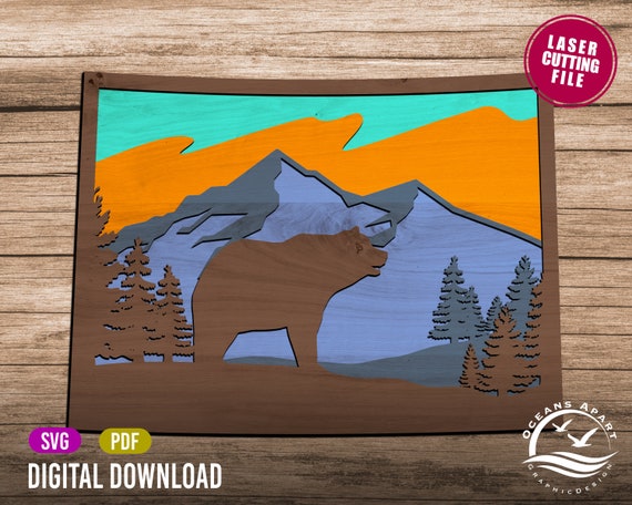 3D Layered Colorado Wall Sign Digital Download Glowforge Cut - Etsy