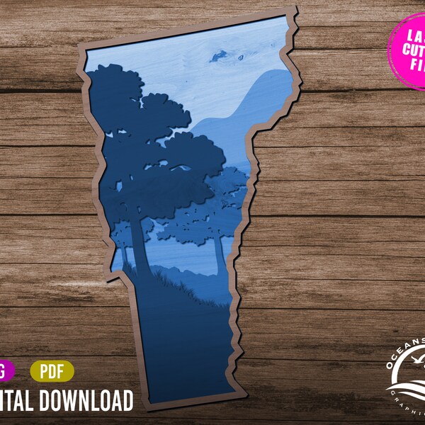 Vermont State Svg - Etsy