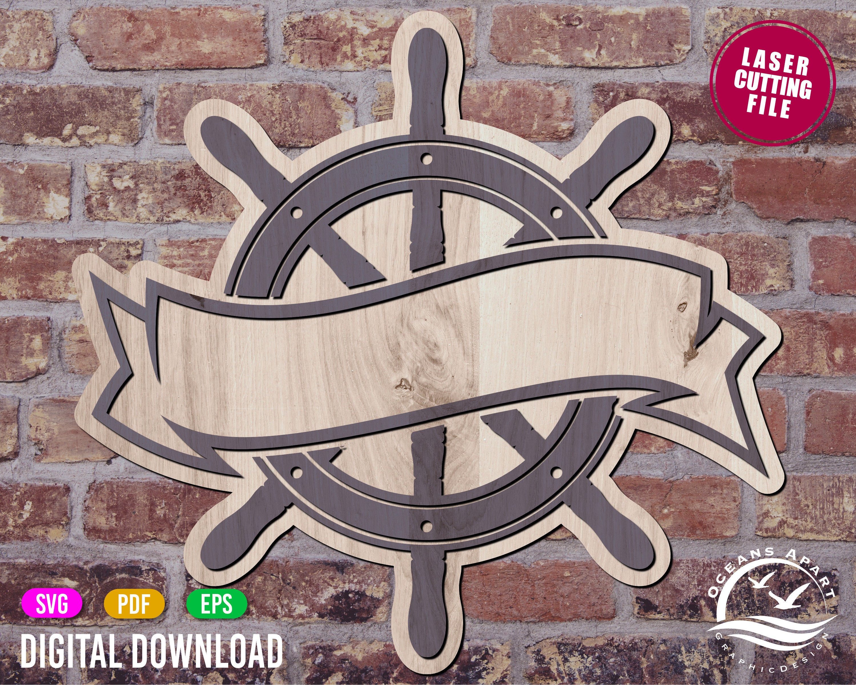 Nautical Wall Art Pirate Wheel Ship Sign Gift for Him - Etsy