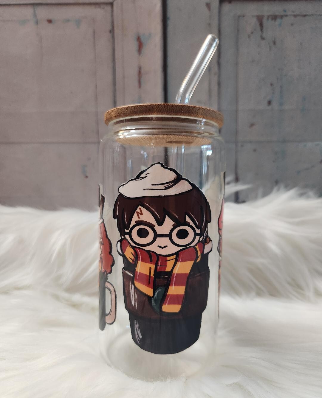 Wizard Friends Coffee Cups Glass Cup | 16oz Beer Can Glass With Lid and ...