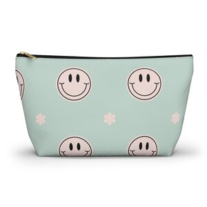 Groovy Boho Smiley Face Makeup Bag | Travel Cosmetic Bag | Cosmetics ...