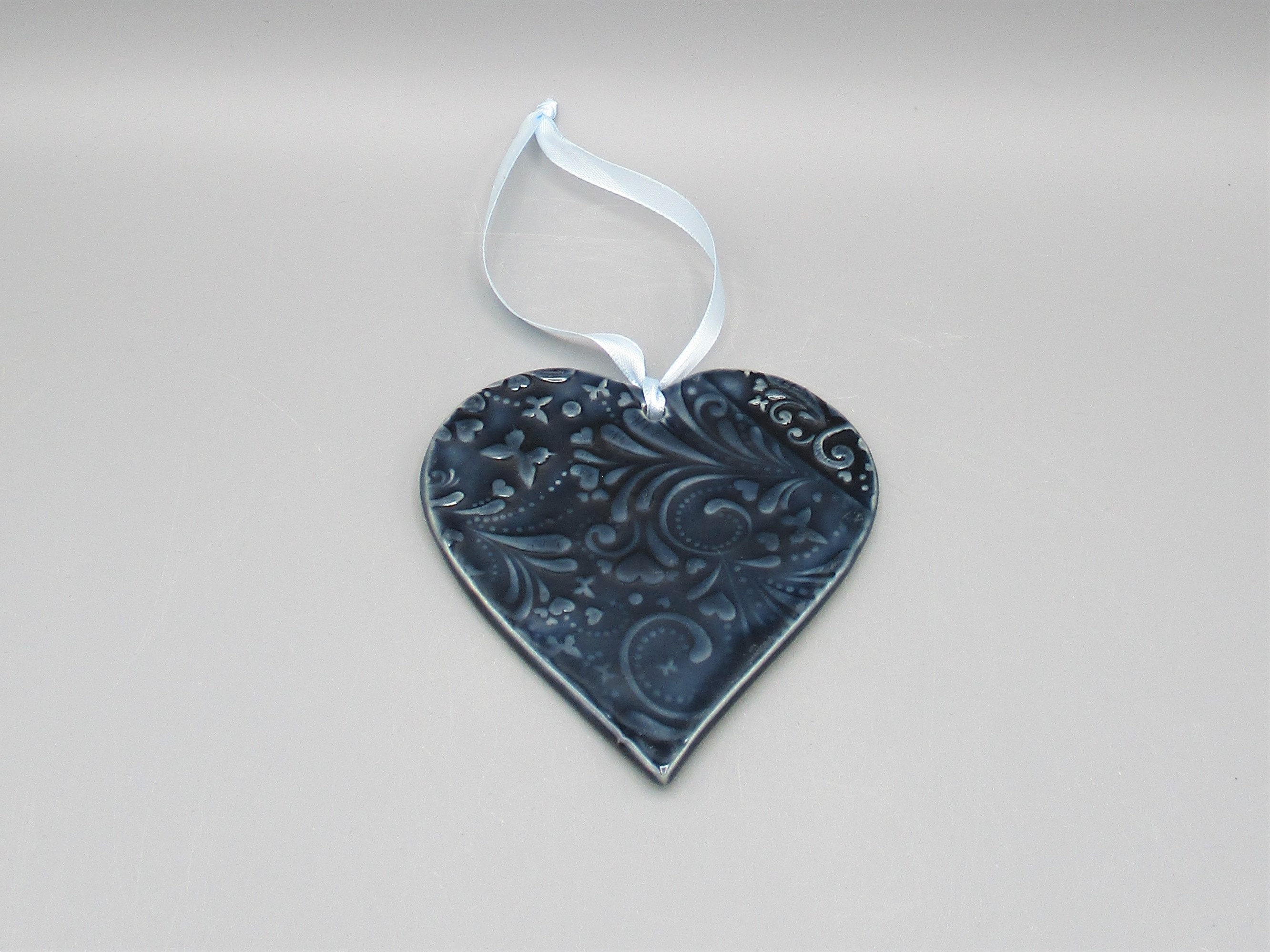 Handmade Large Ceramic Heart Decoration by Kingates Pottery on | Etsy