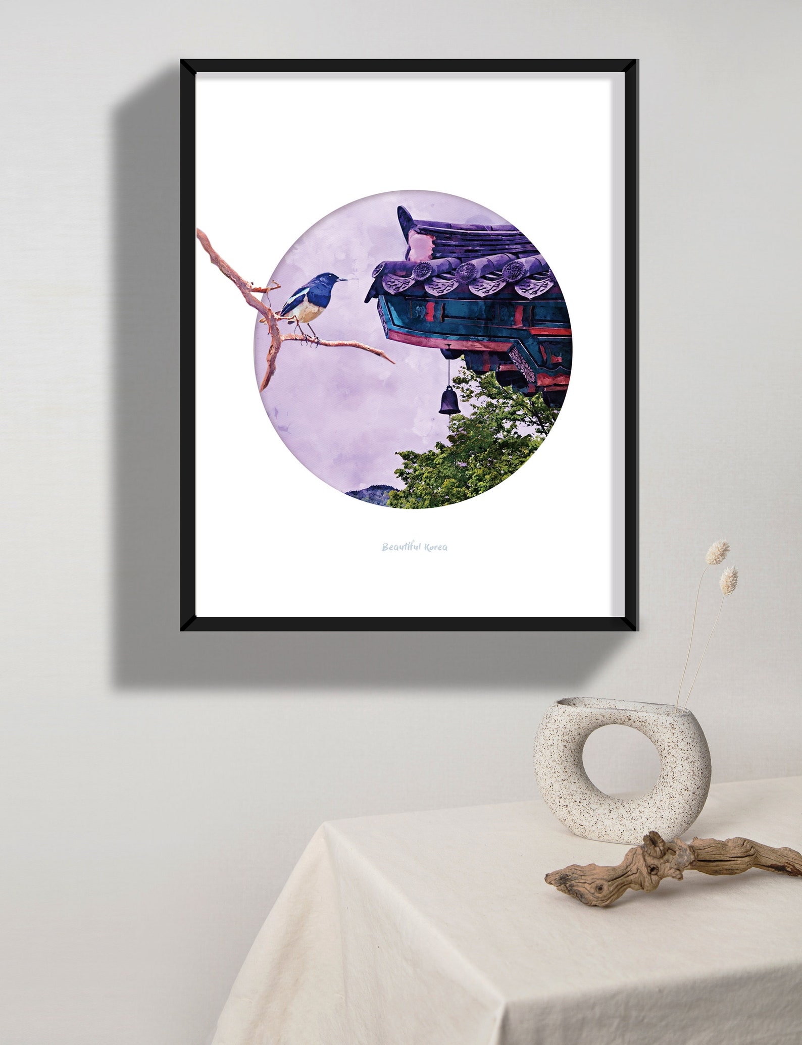 Set of 3 Prints Korea Poster Korean Painting Korea Travel - Etsy