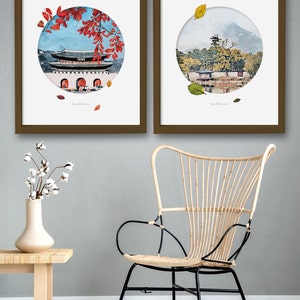 Korea Poster, Korean Painting, Korea Travel, Seoul, Watercolor Travel ...