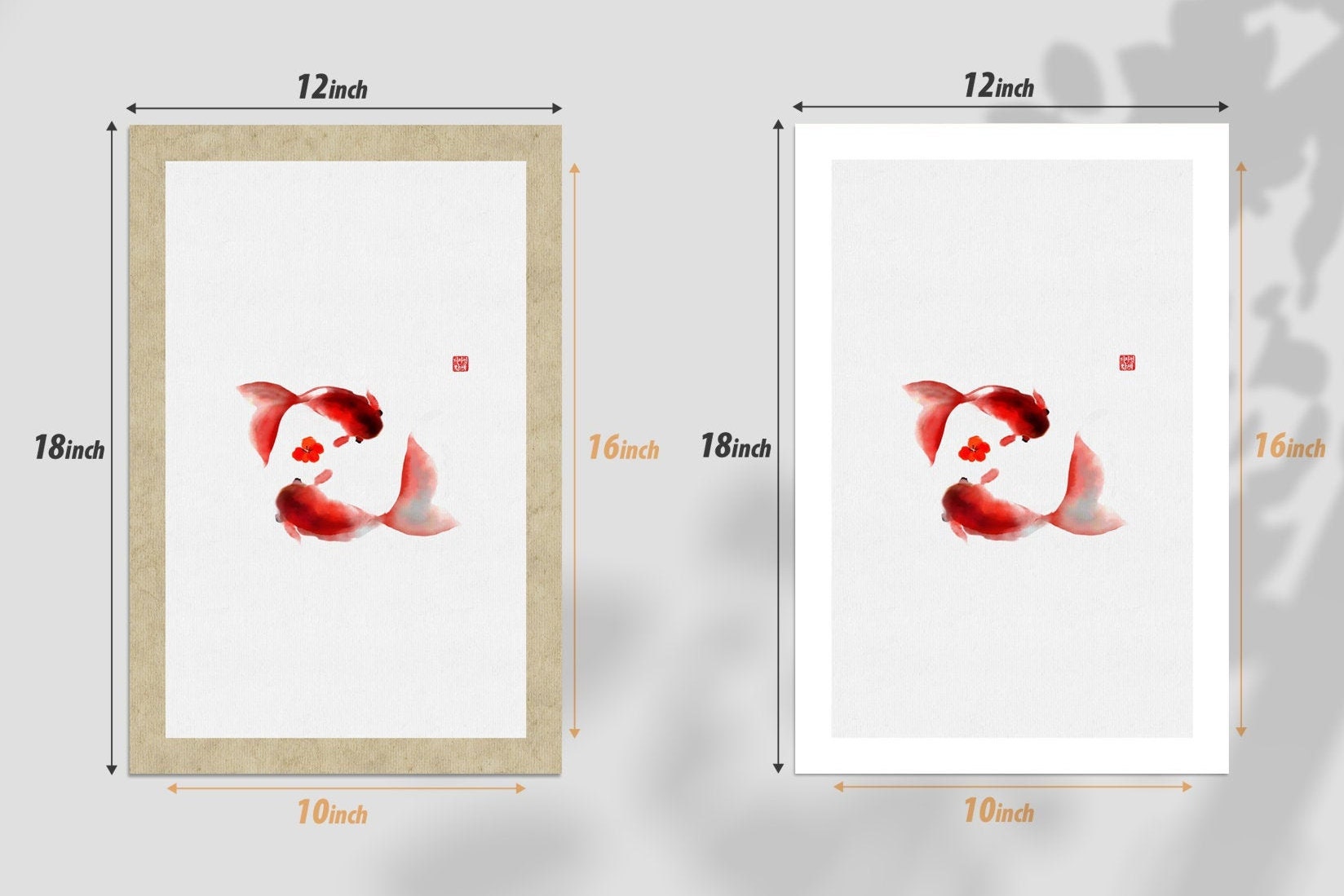 Goldfish Fish Korean Art Korean Painting Korean Wall Art - Etsy